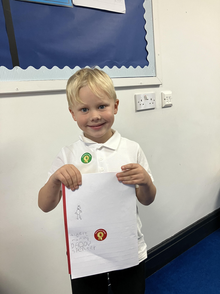 Name writing in Reception - Ermine Primary Academy